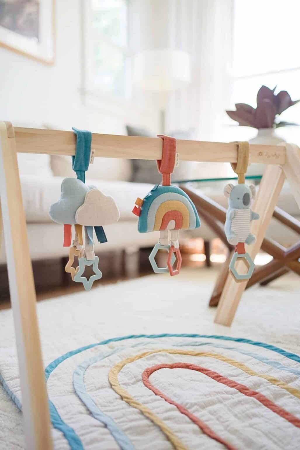 Ritzy Activity Gym - Wooden Activity Gym with Play Mat and Toys ...
