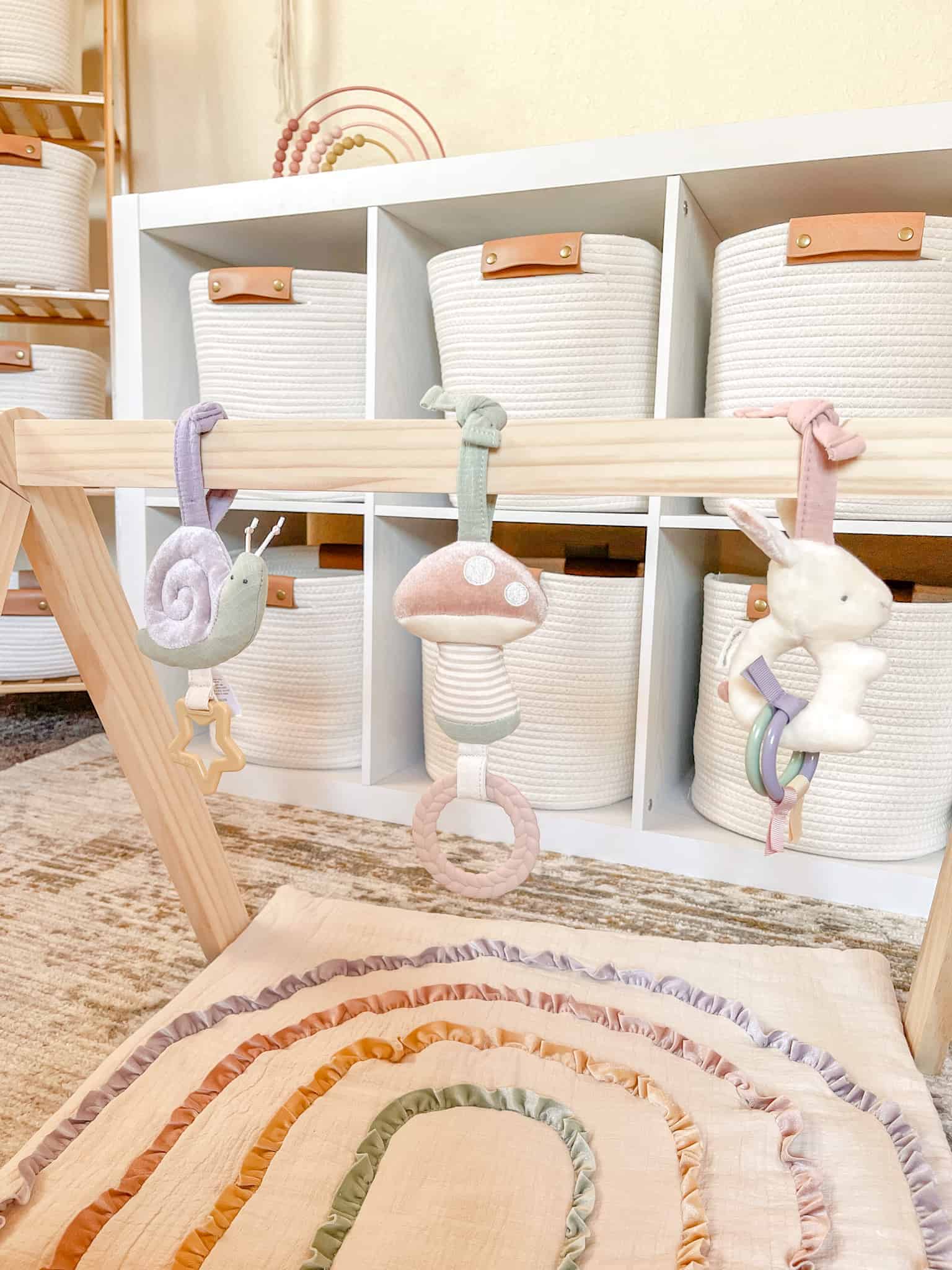 Ritzy Activity Gym - Wooden Activity Gym with Play Mat and Toys ...