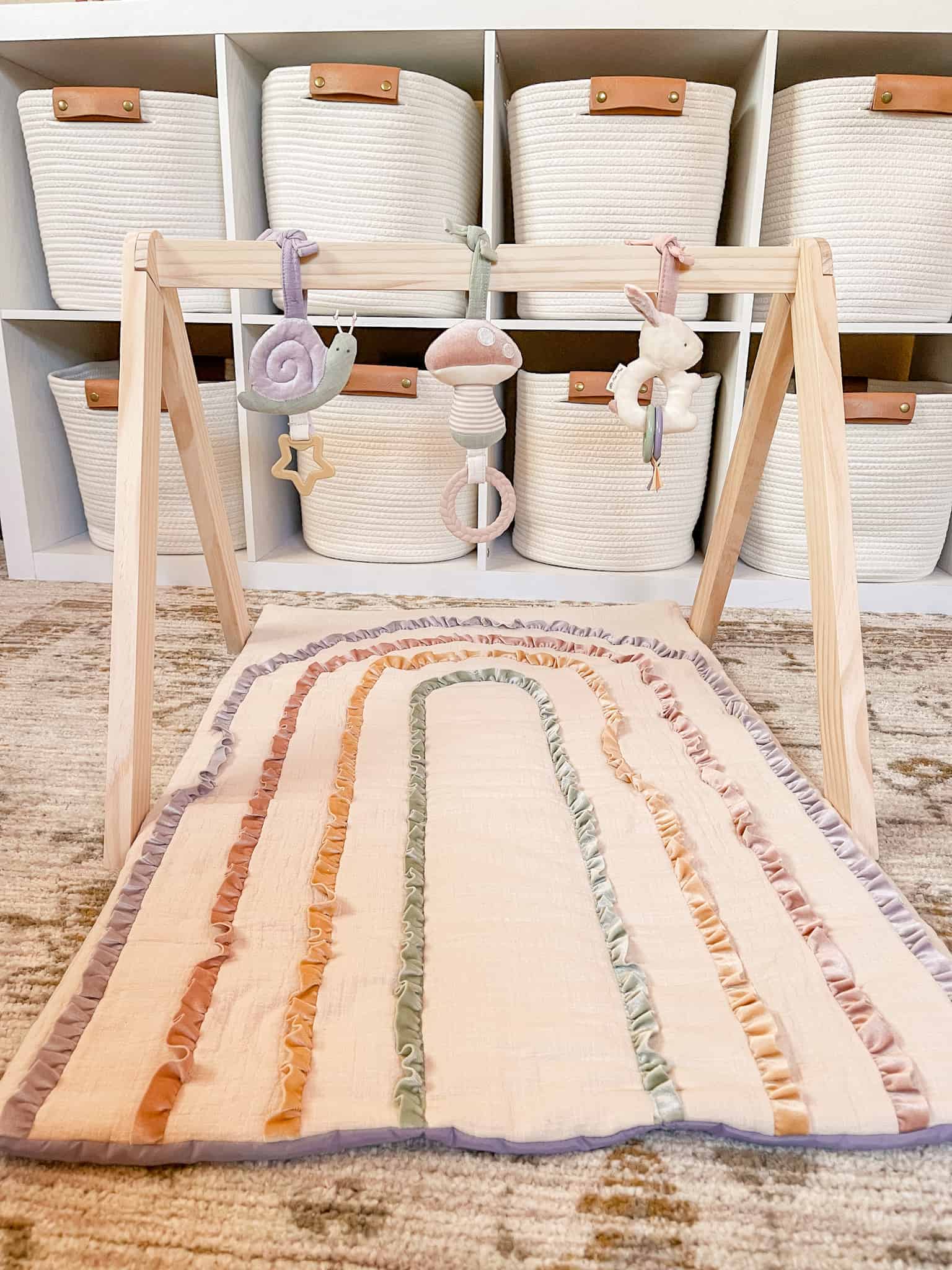 Ritzy Activity Gym - Wooden Activity Gym with Play Mat and Toys ...